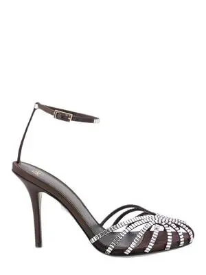 ALEVI MILANO Penelope Crystal-embellished Sandals - Brown