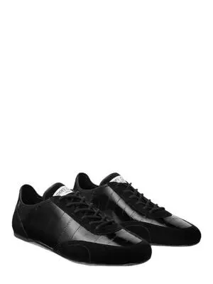 JIMMY CHOO Jimmy Choo Sunny Panelled Leather Sneakers Black