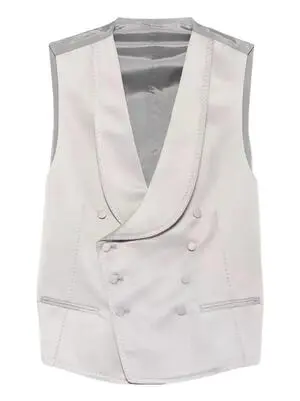 Tagliatore Double-breasted Shawl-lapel Waistcoat - Grey