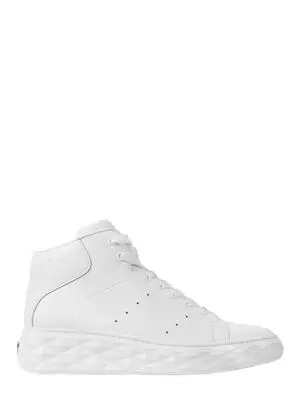 JIMMY CHOO Diamond Maxi Hi Sneakers - White