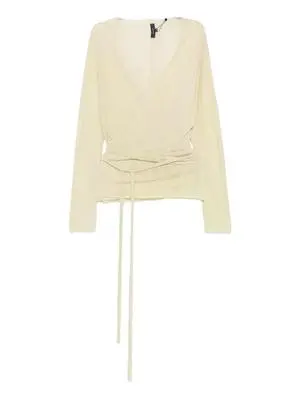 Soeur Luth Wrap-style Blouse - Neutrals