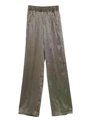 Kiton Polka-dot Print Drawstring Trousers - Black
