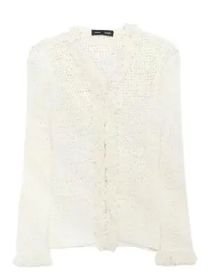 Proenza Schouler Nilo Fringed Blouse - Neutrals