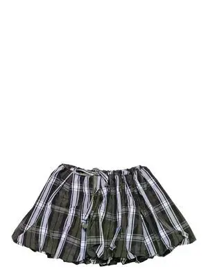 PATOU Checked Bubble Hem Skirt - Black