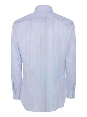 BARBA NAPOLI Striped Cotton Shirt - Blue