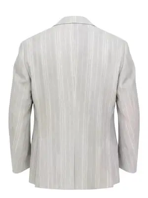 Isaia Pinstripe Single-breasted Jacket - Grey