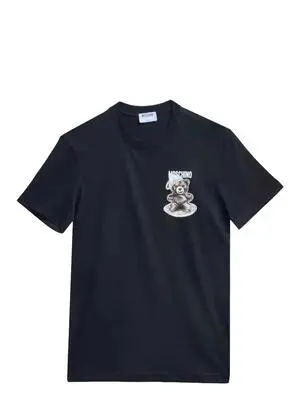 Moschino Teddy-bear Logo-print T-shirt - Black