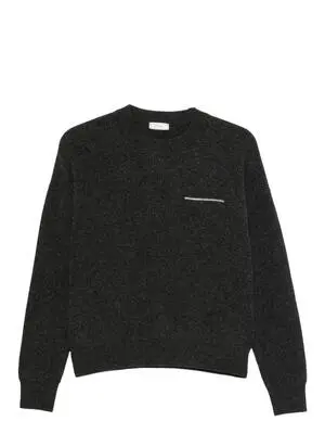 Peserico Ribbed Knit Crew Neck Sweater - Grey