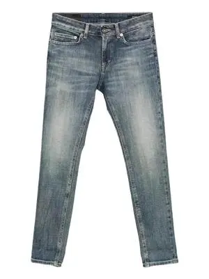 DONDUP Cropped Jeans With Faded Effect And Turn-up Hems - Blue
