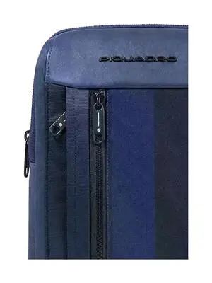 PIQUADRO Panelled Messenger Bag - Blue