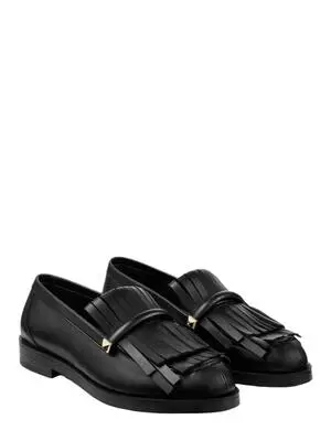 JIMMY CHOO Jimmy Choo Eska Loafers With Fringe Detailing