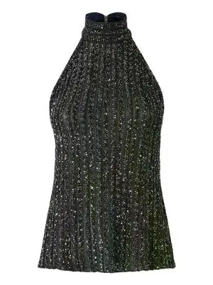 Missoni Missoni Embellished Halterneck Top Blue