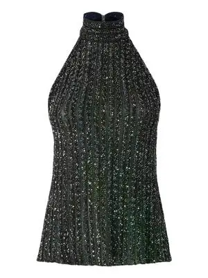 Missoni Missoni Embellished Halterneck Top Blue