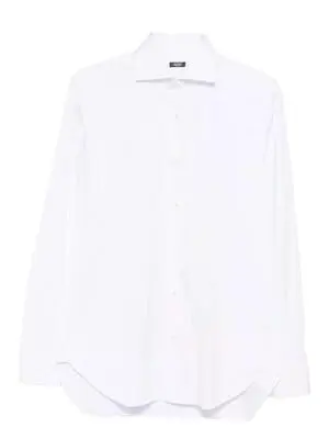 BARBA NAPOLI Spread-collar Long-sleeve Shirt - White