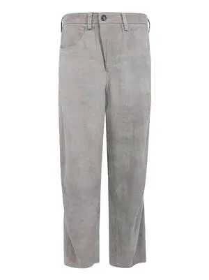 ZIGGY CHEN Wide-leg Cotton Jeans - Grey