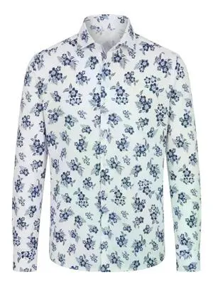 SONRISA Floral-print Long-sleeve Shirt - White