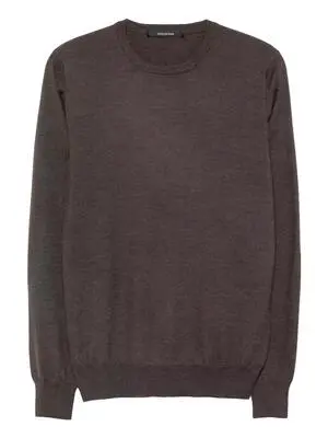 Tagliatore Marley Crew Neck Long Sleeve Sweater - Brown