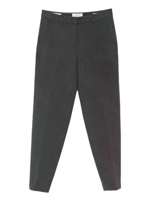 Peserico Cropped Belt-loop Trousers - Grey