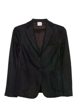 19.61 MILANO Pinstripe Notched Lapel Blazer - Blue