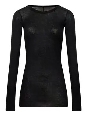 Rick Owens Semi-sheer Long-sleeve T-shirt - Black