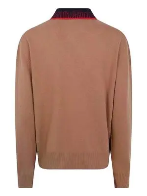 N°21 Wool Polo-collar Sweater - Brown
