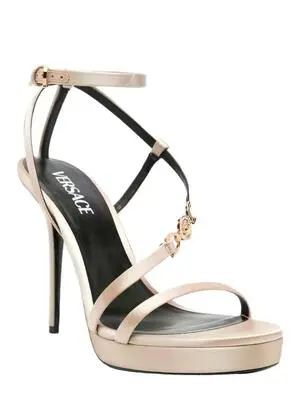 Versace Medusa Platform Sandals - Neutrals