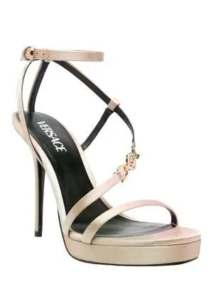 Versace Medusa Platform Sandals - Neutrals