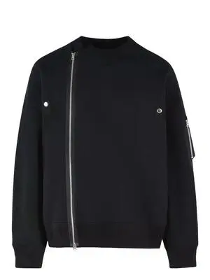 Sacai Asymmetrical Zip Jacket - Black
