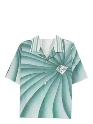 Versace Medusa Vortex-print Shirt - Green