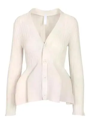 CFCL Pottery Peplum Cardigan - Neutrals