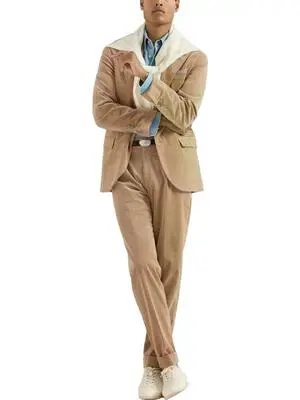 Brunello Cucinelli Brunello Cucinelli Pleated Corduroy Trousers Neutrals