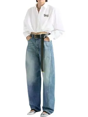 Givenchy Light Wash Cocoon Jeans - Blue
