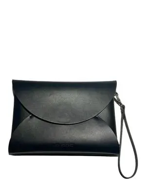 KATA SZEGEDI Nappa Leather Clutch Bag With Wrist Strap - Black