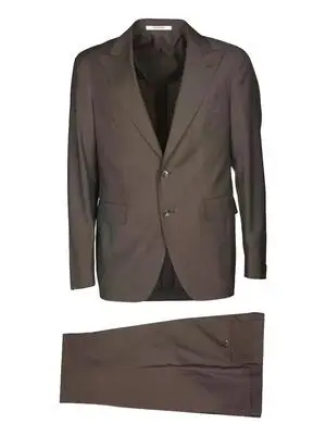 Tagliatore Button Suit - Brown