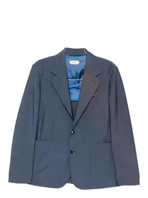 Versace Notched-lapel Single-breasted Jacket - Blue