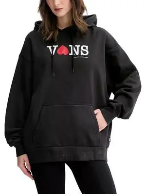 VANS Pullover Hoodie With Graphic Detail - Black