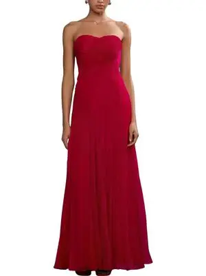 AMUR Elea Strapless Gown - Red