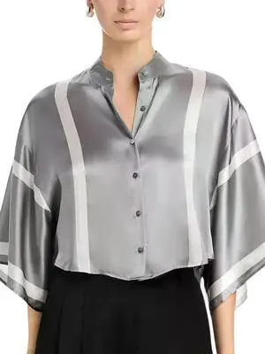 L'Agence Dru Silk Blouse - Grey