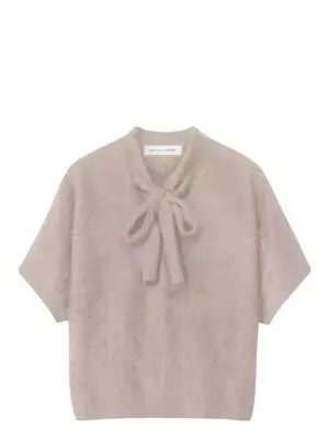 IRIS VON ARNIM Iris Van Arnim Brushed Knit Sweater With Bow Detail