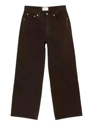 ST. AGNI Canvas Mid-rise Jeans - Brown