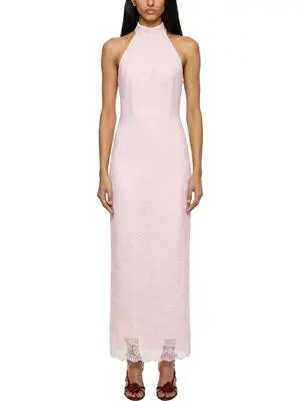 ROTATE BY BIRGER CHRISTENSEN Lace Halterneck Dress - Pink
