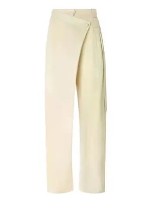 Pinko Carrot-fit Wrap Trousers With Belt - Neutrals