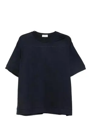 PAOLO PECORA Ribbed-trim Short-sleeve T-shirt - Blue