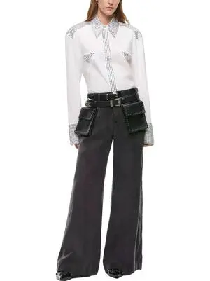 Pinko Embellished Poplin Western Shirt - White