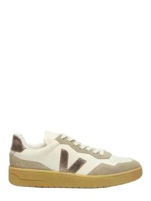 VEJA V-90 Leather Sneakers - Neutrals