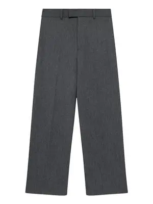 MSGM Charcoal Pinstripe Pressed-crease Tailored Trousers - Grey