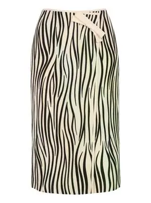 Valentino Garavani Zebra Print Midi Skirt - Neutrals