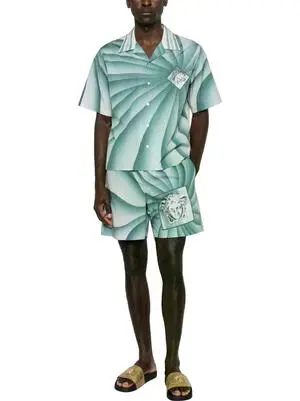 Versace The Vortex Medusa-print Shorts - Green