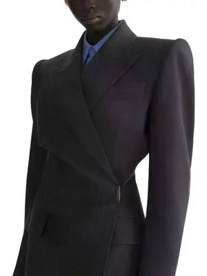 MUGLER Twisted Double Breasted Jacket - Grey