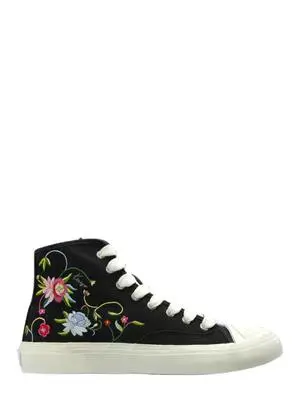 Kenzo Floral Embroidered High-top Sneakers - Black